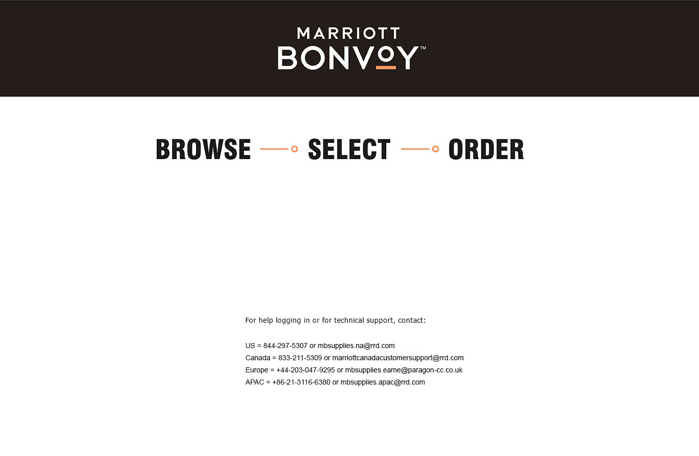 Marriott CustomPoint Login Page